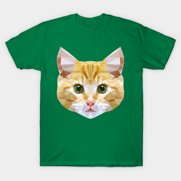 Low Poly Kitty Cat - Cat - T-Shirt | TeePublic Low Poly Kitty Cat - Cat - T-Shirt | TeePublic
